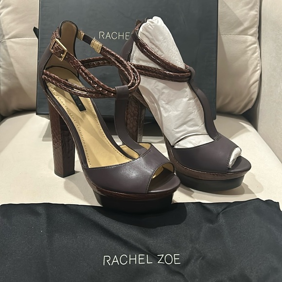 Rachel Zoe | Shoes | Rachel Zoe Brown Parton Calf Lea With Real Snake ...
